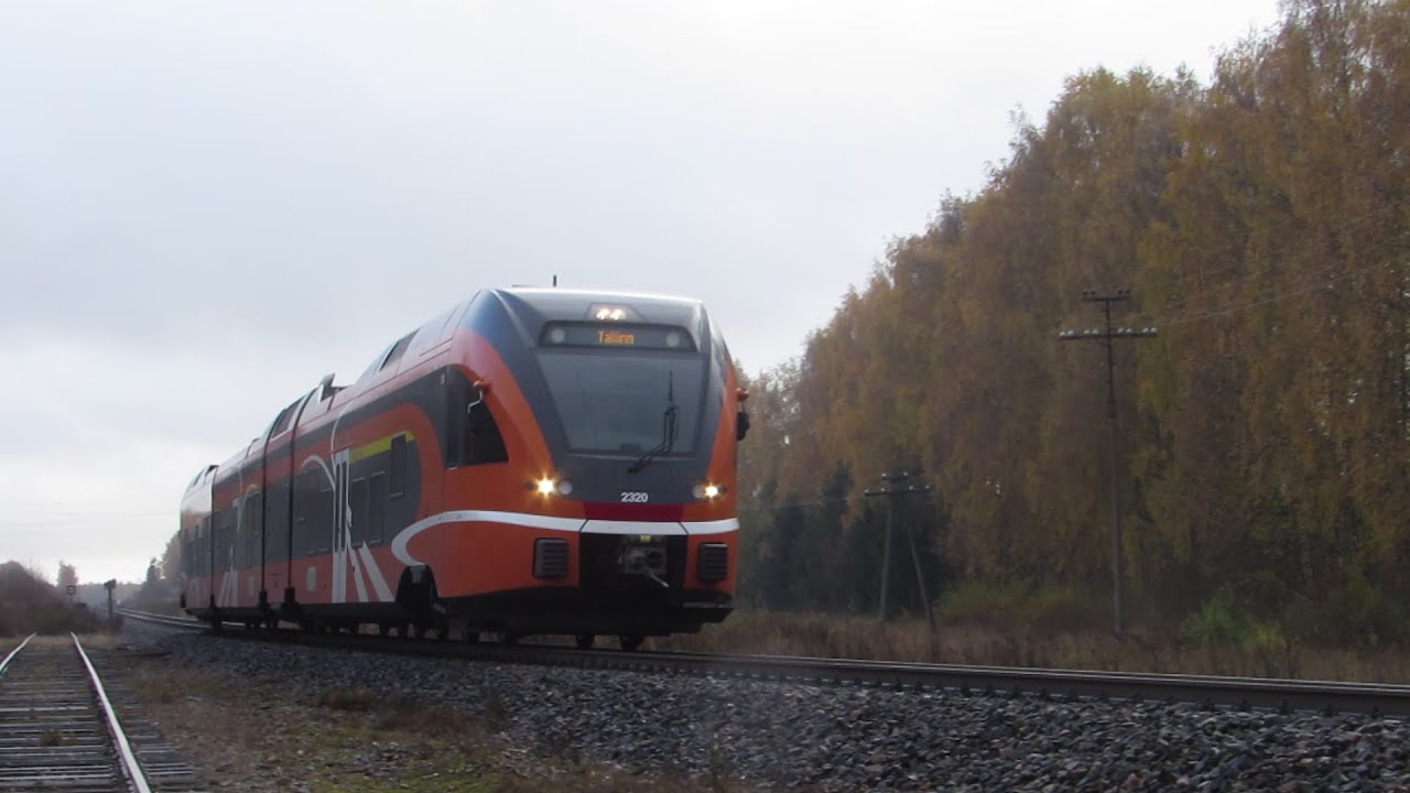 Stadler Flirt DMu 2320 at Tapa station - YouTube