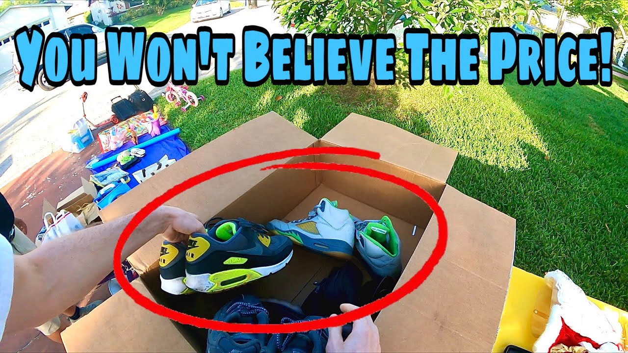 Box Full of EXPENSIVE Shoes Found at a Garage Sale! - YouTube