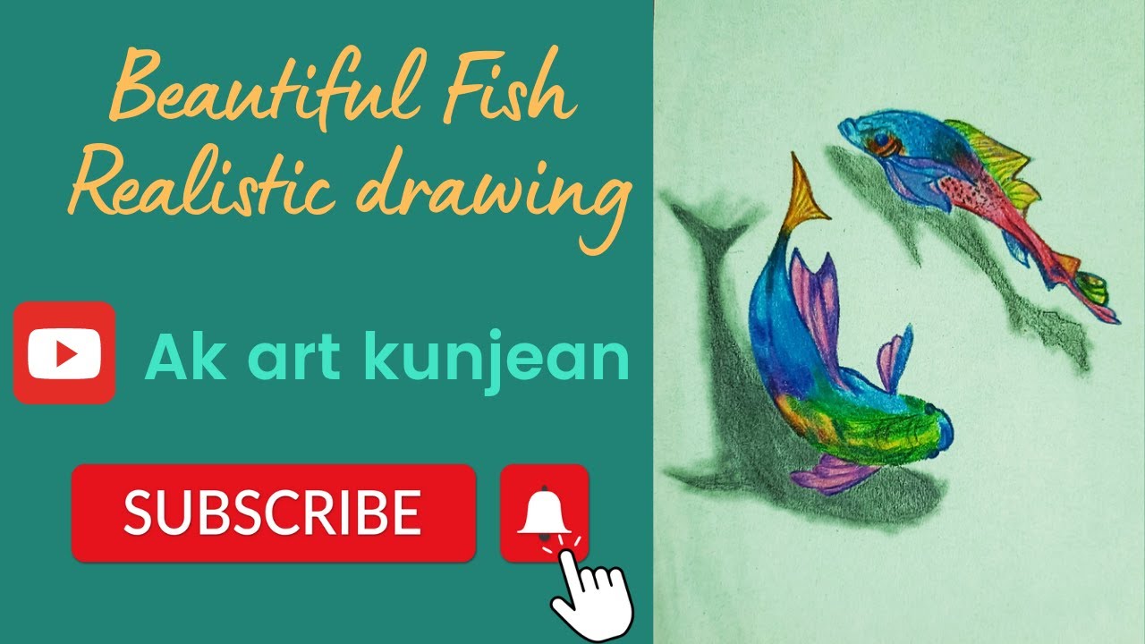Beautiful fish realistic drawing | realistic drawing ideas | realistic ...