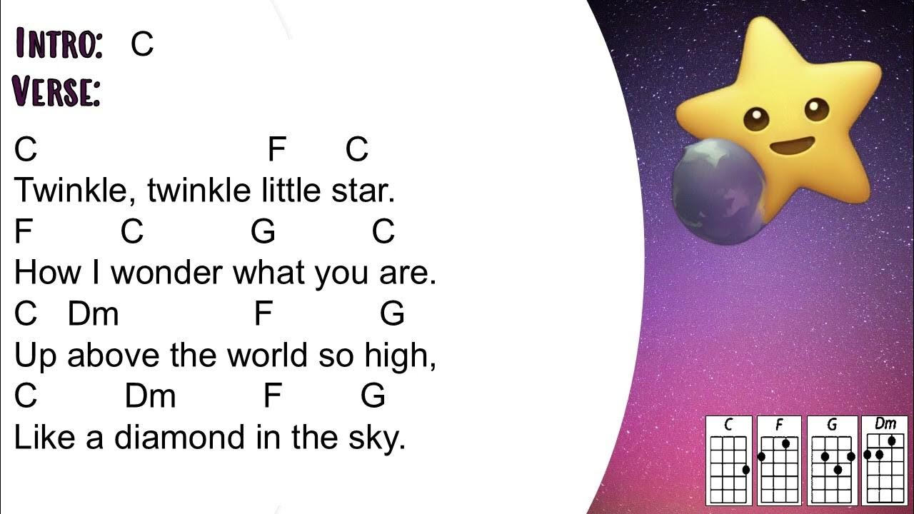 Twinkle, Twinkle Little Star - Nursery Rhyme (Ukulele Play Along) - YouTube