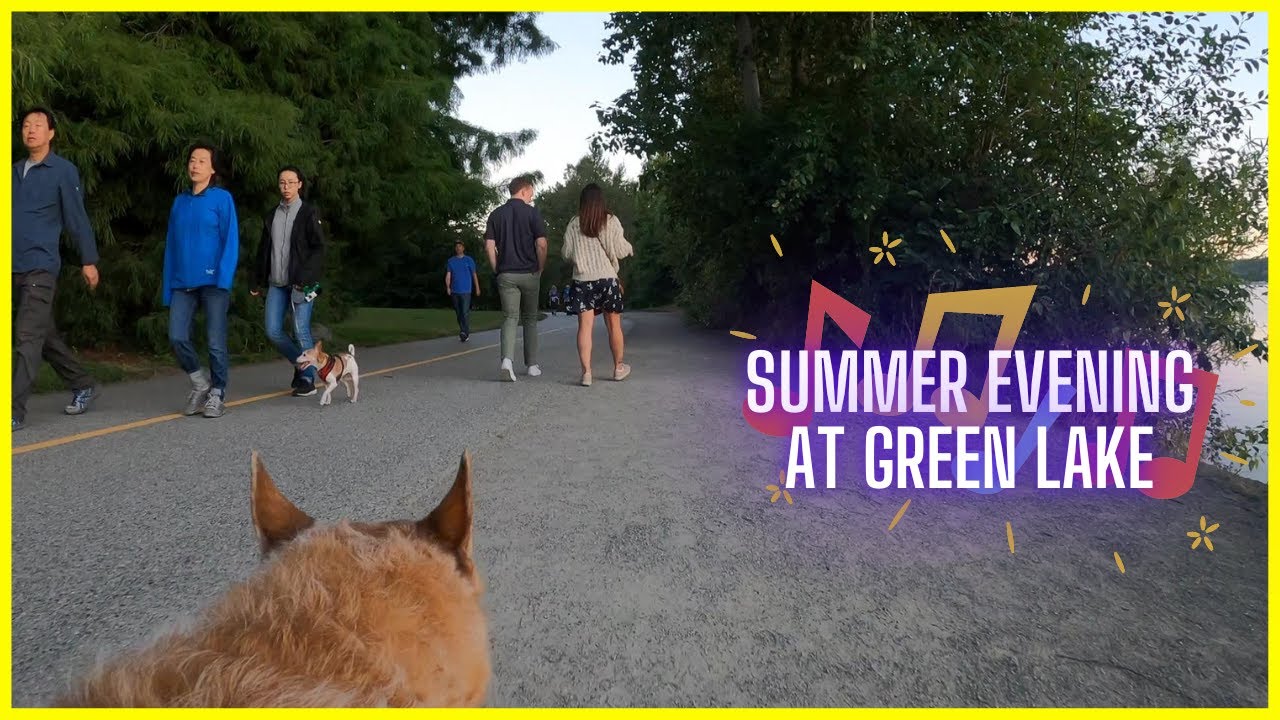Seattle's POPULAR & ICONIC Green Lake, Walk on a Summer Evening ...
