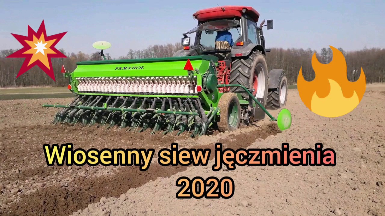 ☆Wiosenny siew jęczmienia 2020 McCormick C95 Max & siewnik Famarol 🚜 ...