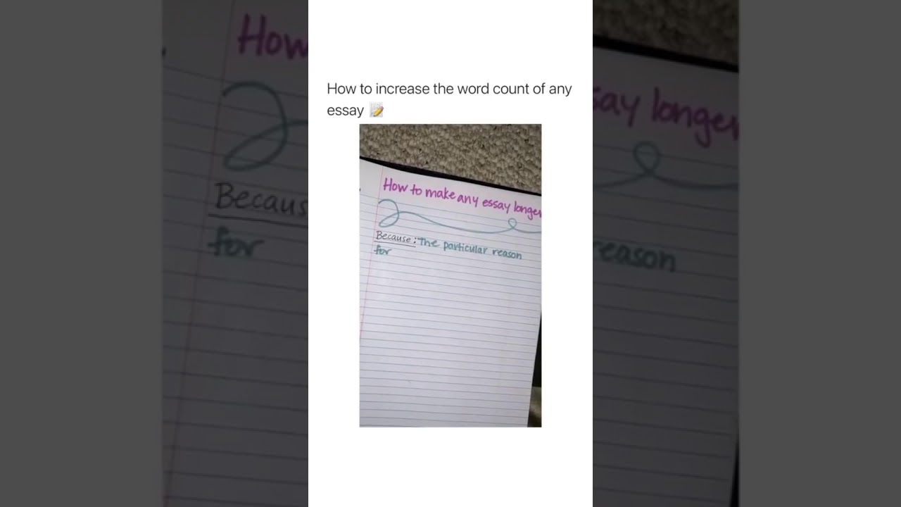 How To Increase The Words Count Of Any Essay 📝 - YouTube