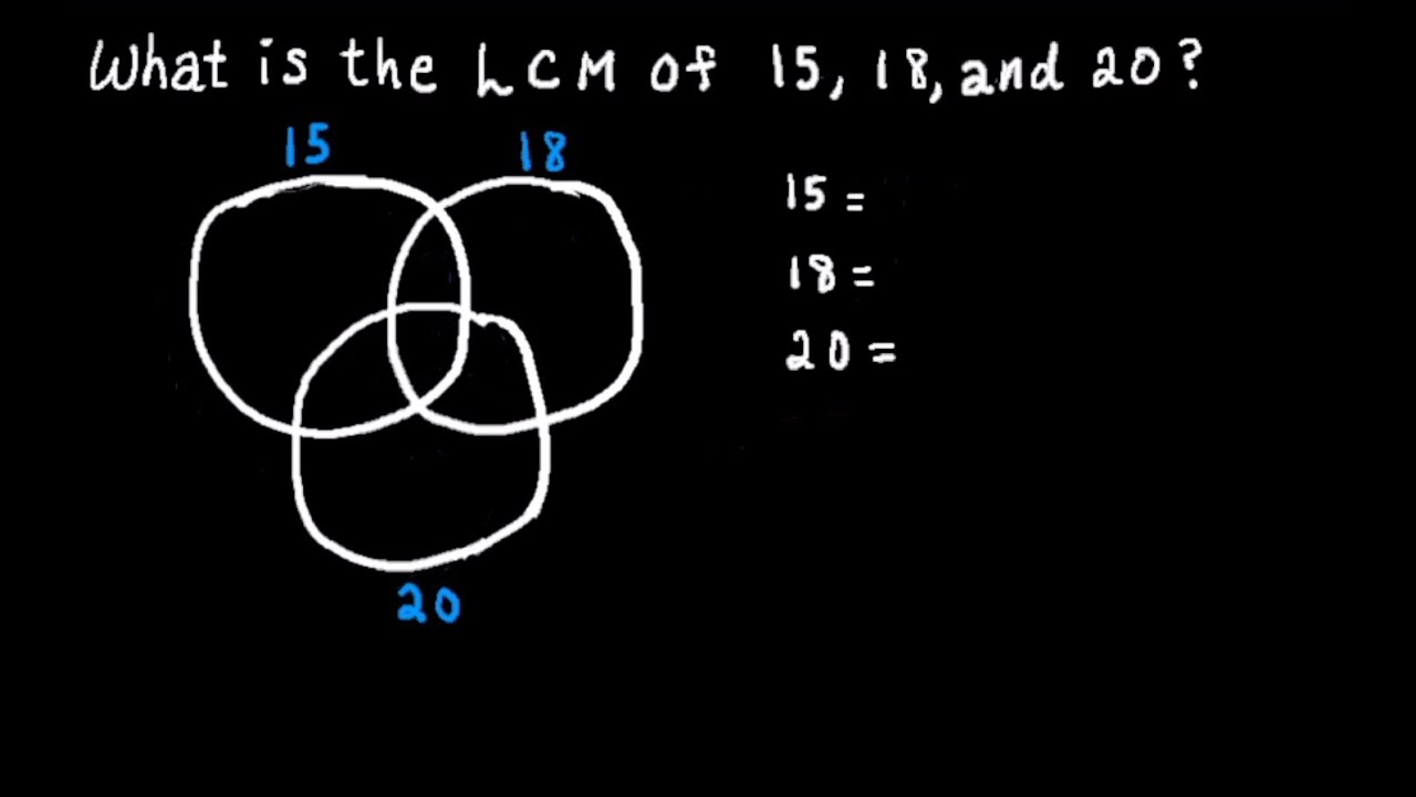 Find The Least Common Multiple LCM Of 3 Numbers Using A Venn Diagram