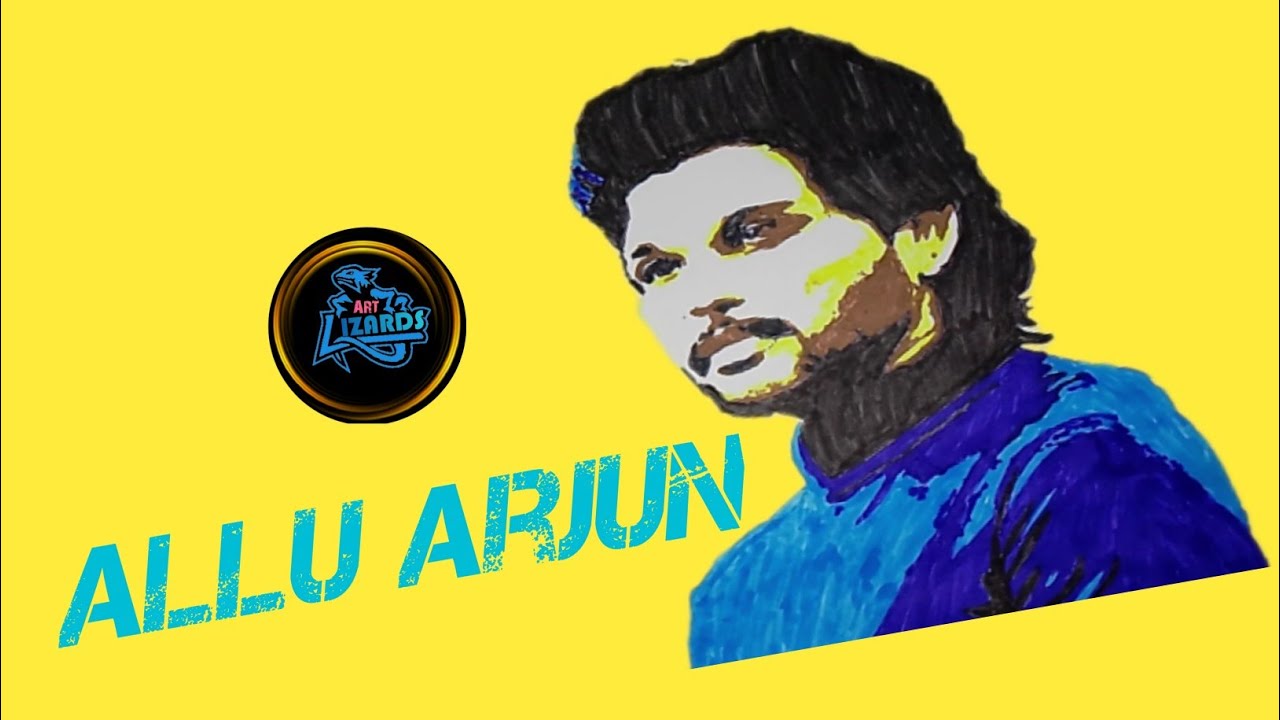 How To Draw Allu Arjun | Stylish Star | #art #drawing #alluarjun - YouTube