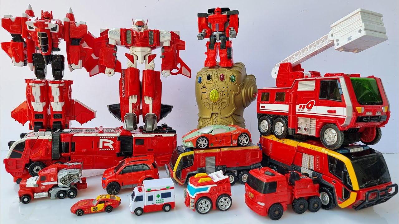 Red Tobot: Fire Truck, Ambulance, Infinity Gauntlet | Catch Robber ...
