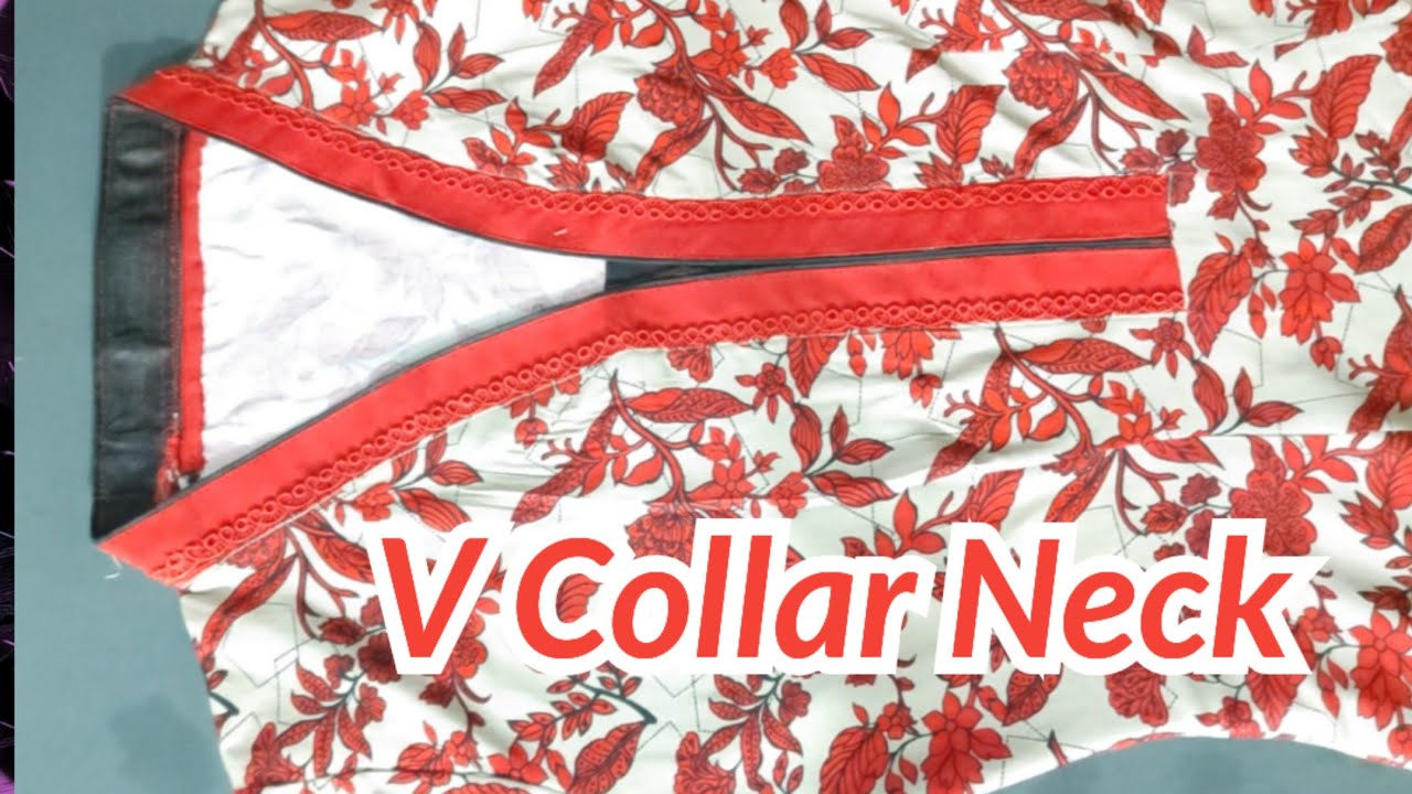 v collar neck cutting and stitching (chinese collar cutting stitching ...