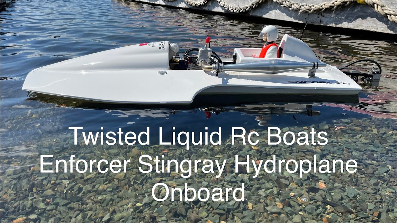 Enforcer Stingray Hydroplane Rc Boat Onboard - YouTube