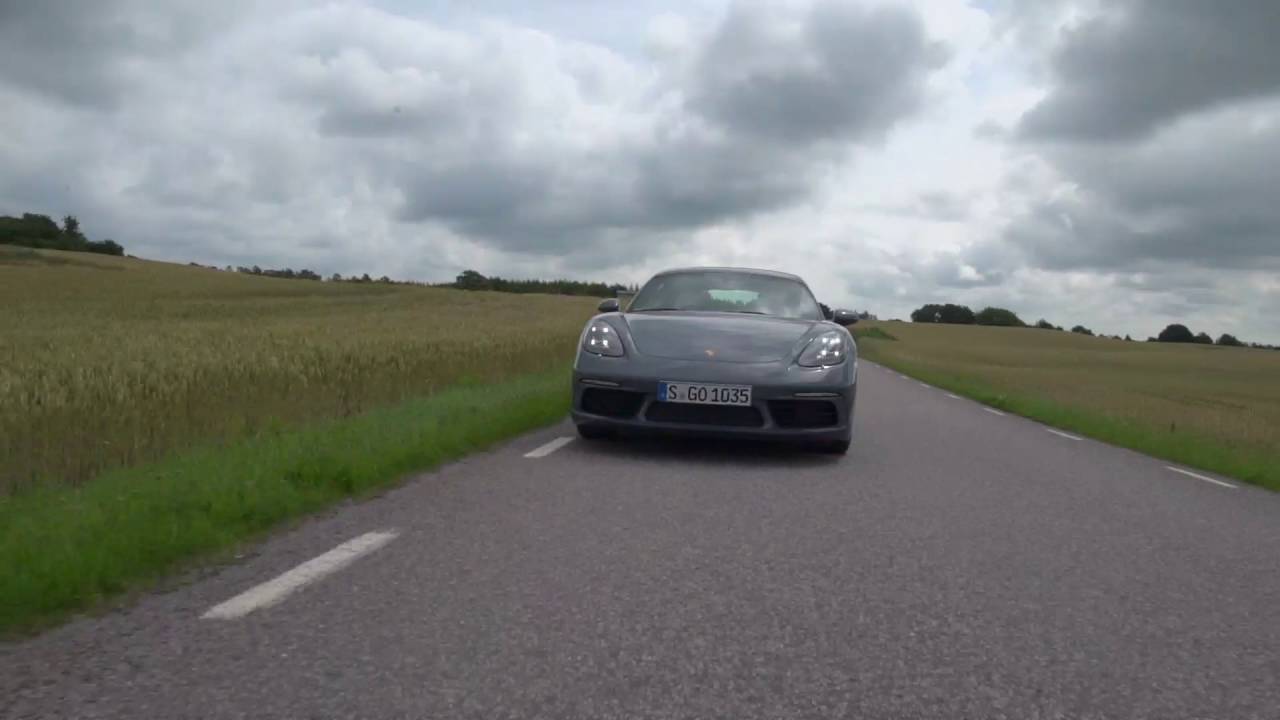 Porsche 718 Cayman Graphite Blue Metallic Driving Video | AutoMotoTV ...