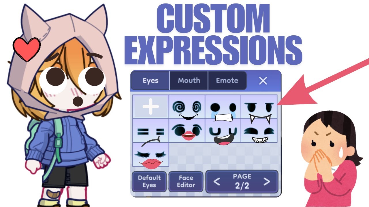 Custom Expressions in Gacha life 2 - YouTube