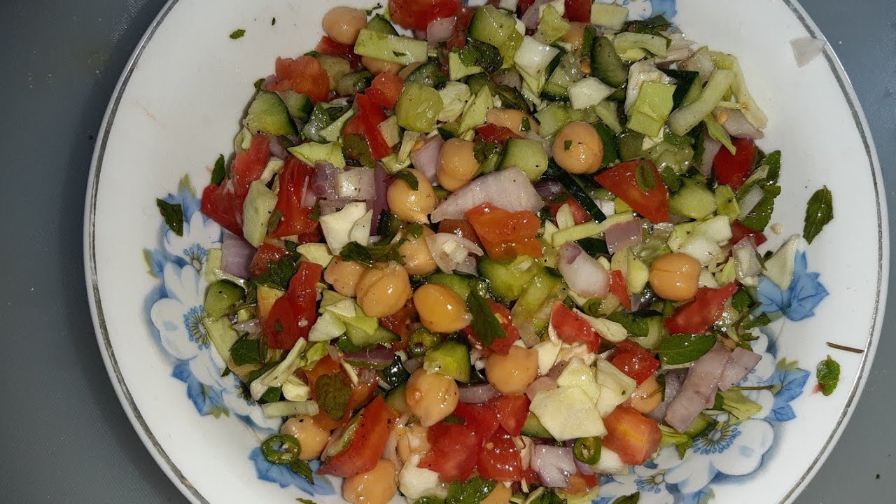 Salad with olive oil||healthy and diet salad||bacha food - YouTube