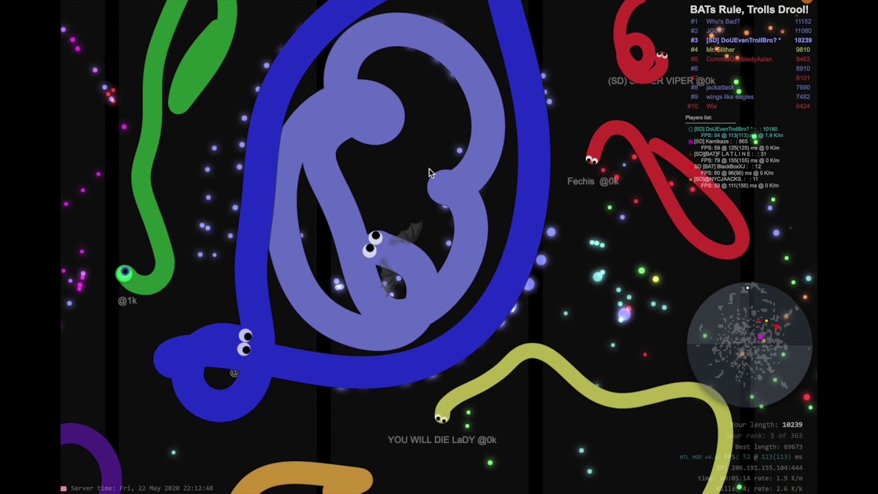 Slitherdome 5/22 | Race to #1 Gameplay Highlights Slither.io - YouTube