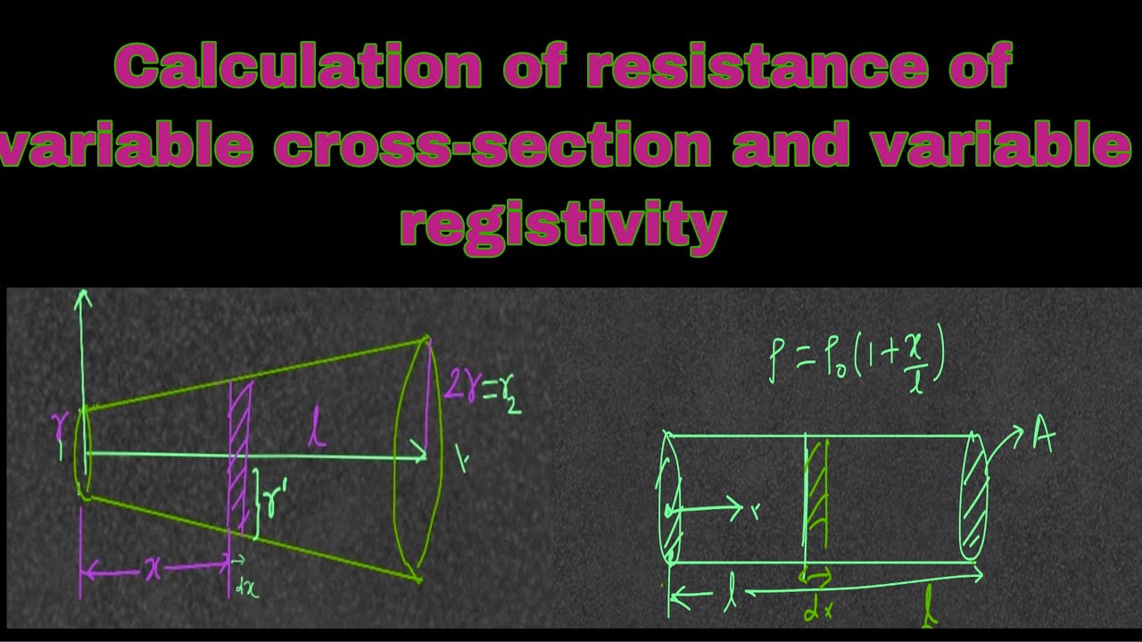 resistance of non uniform cross section a conductor - YouTube