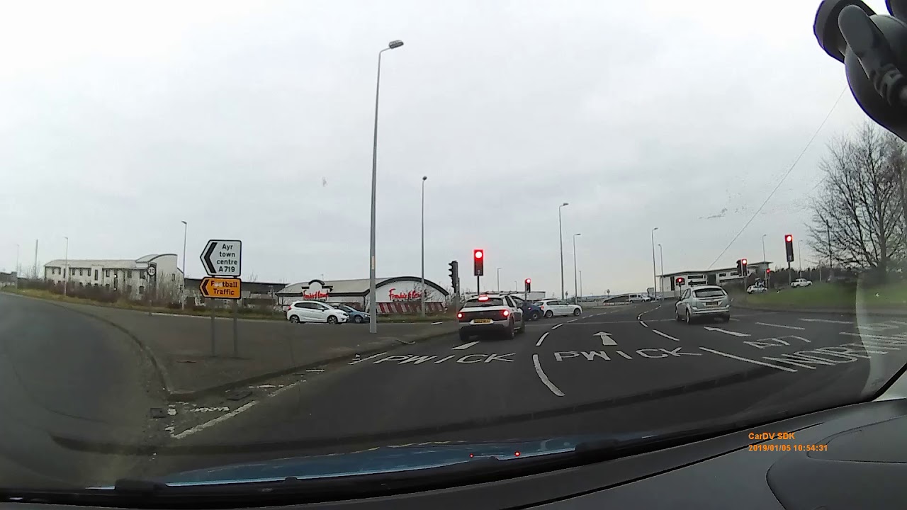 Whitletts Roundabout approaching from B743 taking 3rd Exit for ...