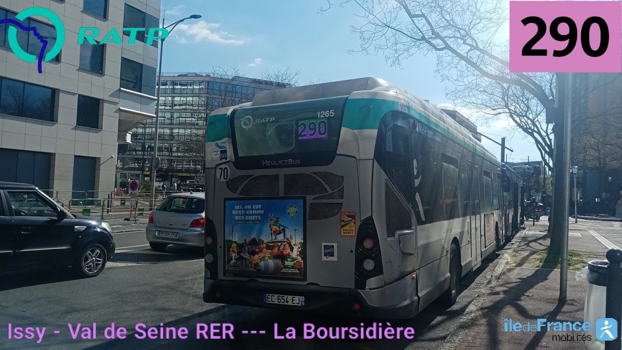 Bus 290 RATP - GX337 Hybride N°1265 Issy - Val de Seine RER --- La ...