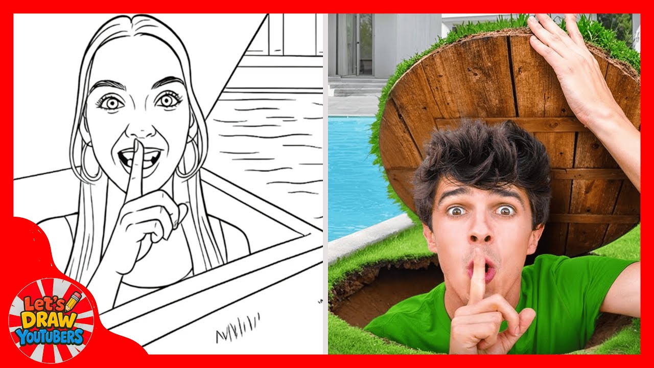 I Built 4 SECRET Rooms in ONE COLOR – Let's Draw Brent Rivera and Lexi ...