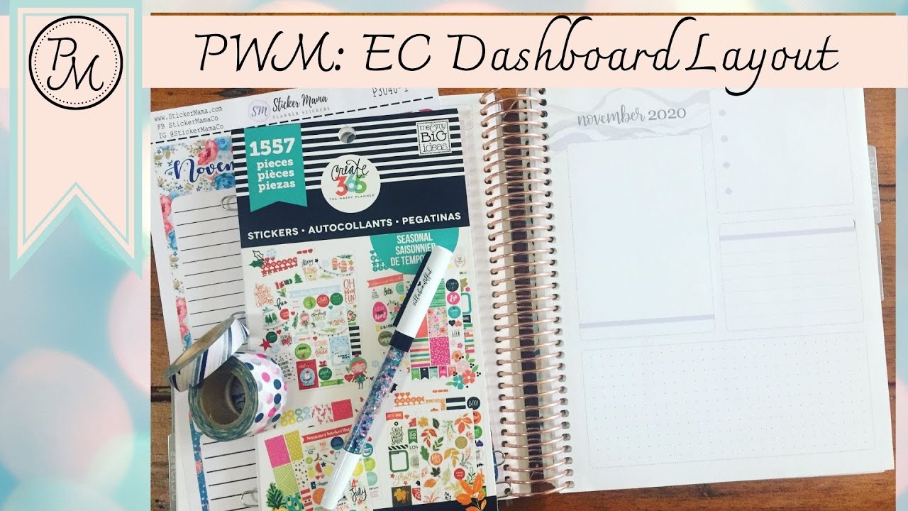 Plan with Me | Erin Condren Dashboard Layout 2020 - YouTube
