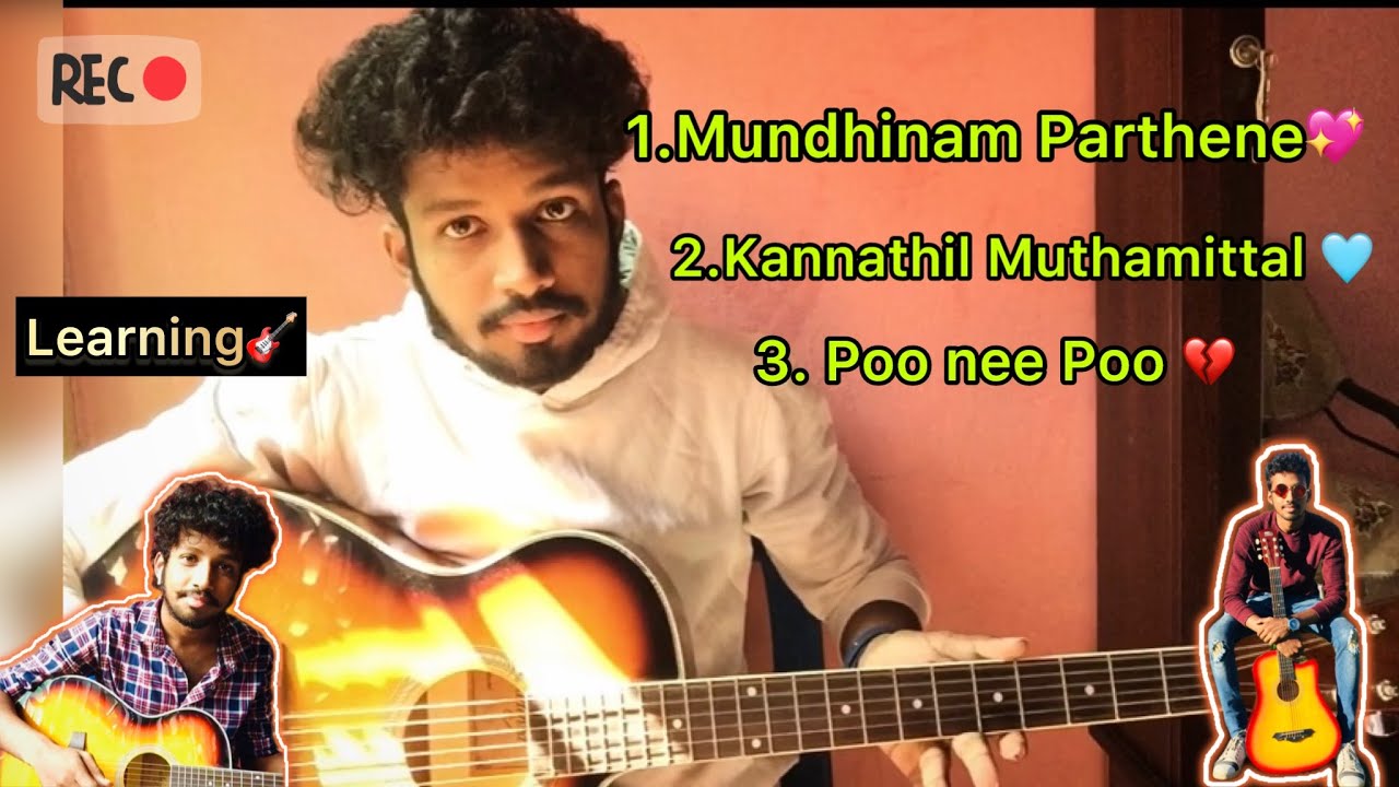 Mundhinam Parthene | Kannathil Muthamittal | Poo Nee Poo ~ Quitar 🎸 ...