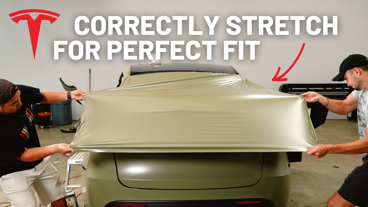 Vinyl Wrap Model Y Trunk Hatch in One Piece | EP6 | TESBROS - YouTube