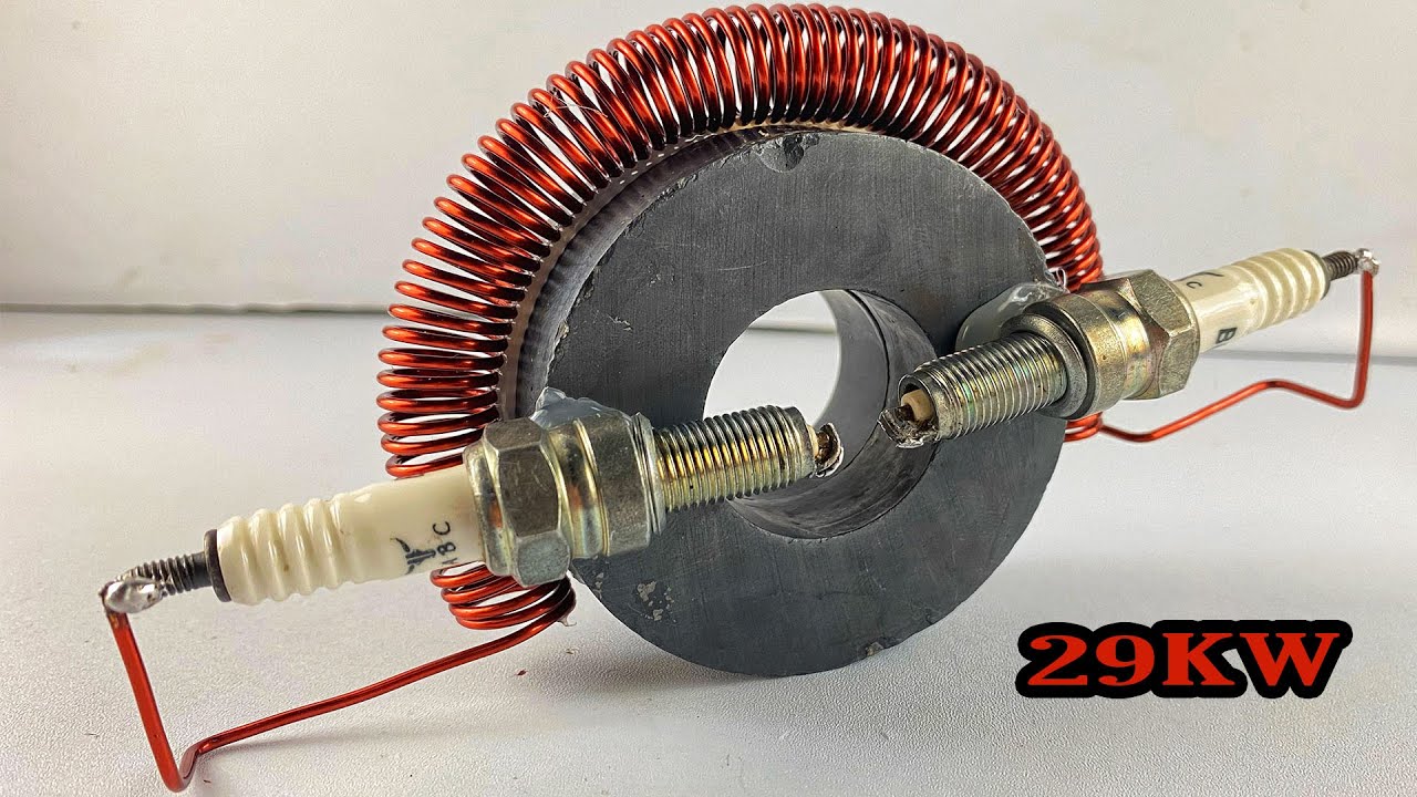 DIY Create 220v Free Energy Generator 29Kw From Spark Plug Use Two Big ...