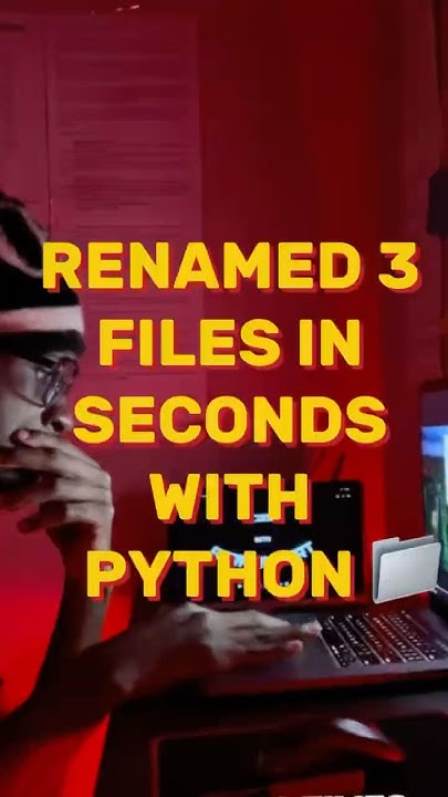 Renamed 3 files with 10 lines of Python ,no clicks needed.This is how coding solves real ...