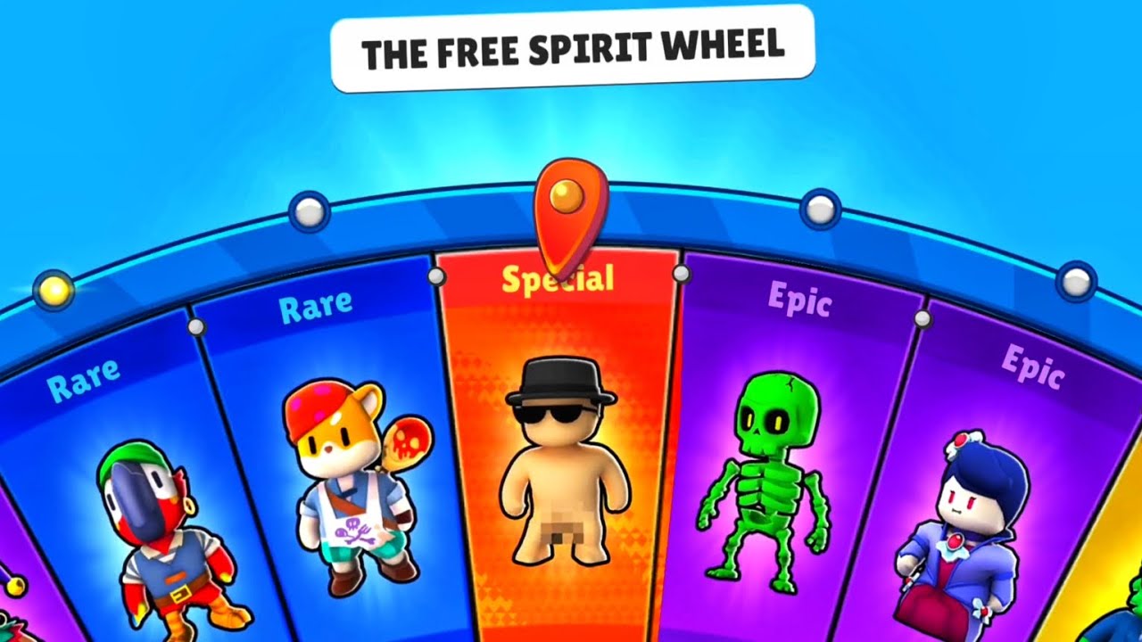 Spinning New The Free Spirit Wheel in Stumble Guys - YouTube
