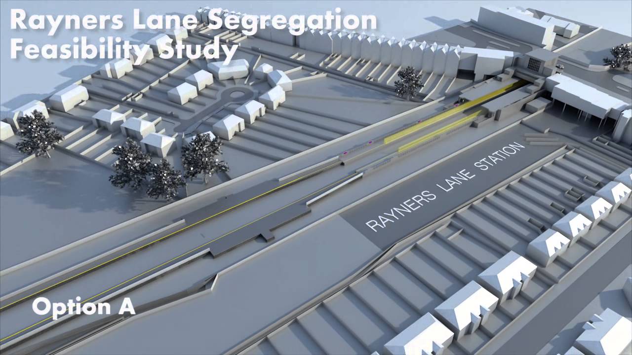 Rayners Lane - London Underground 4D Construction sequence. - YouTube