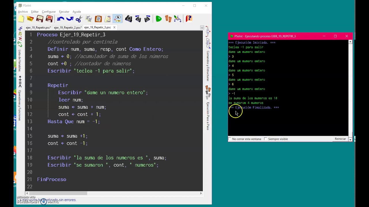 Ejercicio 19. Ciclo repetir en 3 versiones diferentes - YouTube