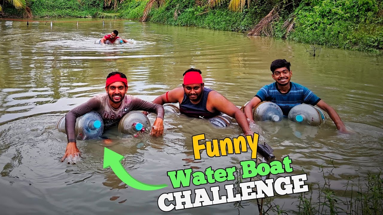 Funny Water Boating Challenge - YouTube