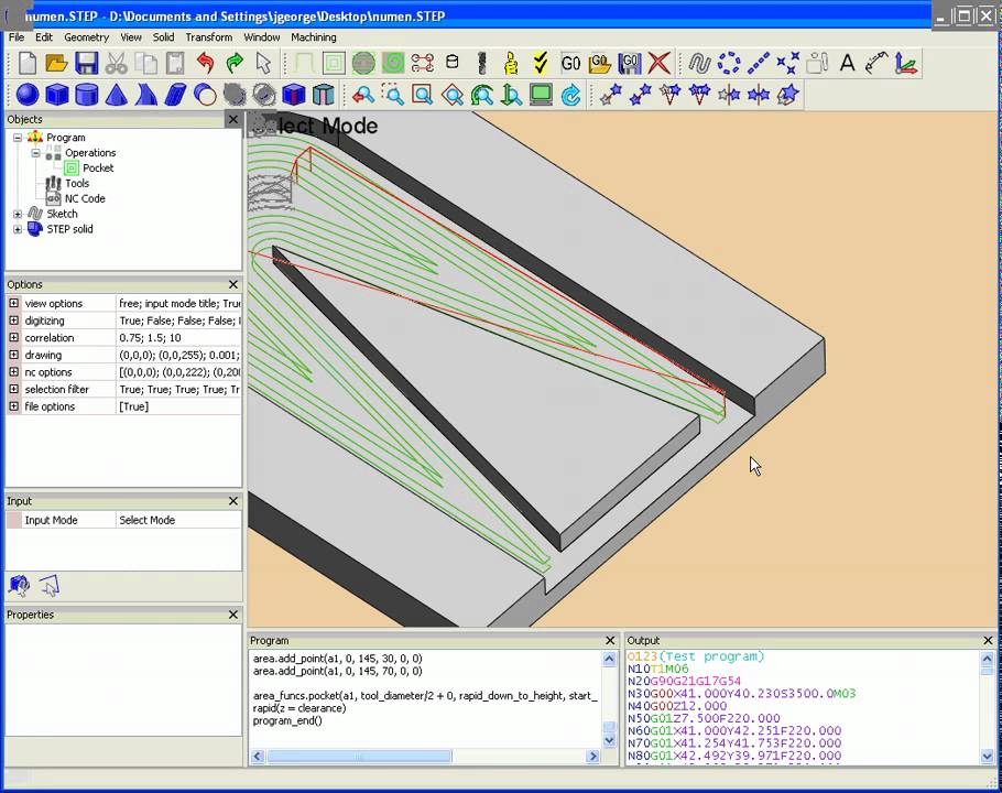 HeeksCAD /HeeksCNC Pocketing Operation - YouTube