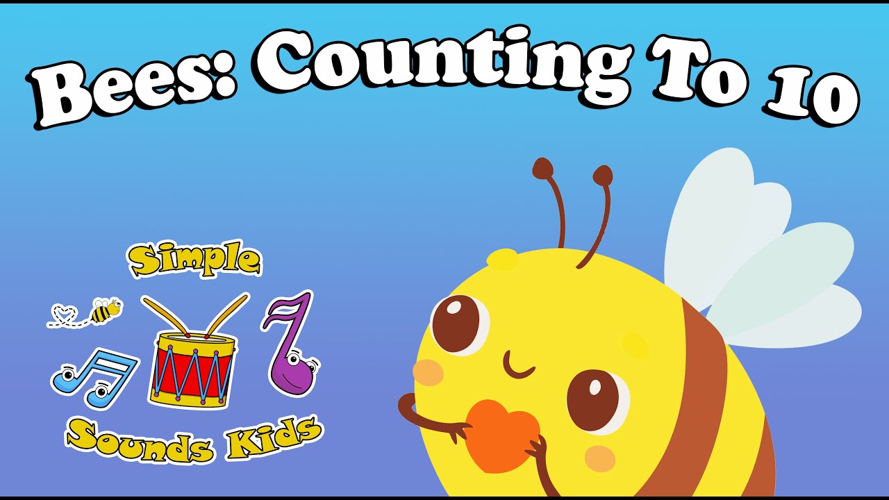 Simple Sounds Kids: Bees - Counting To 10 Video | Male Voice & Music ...