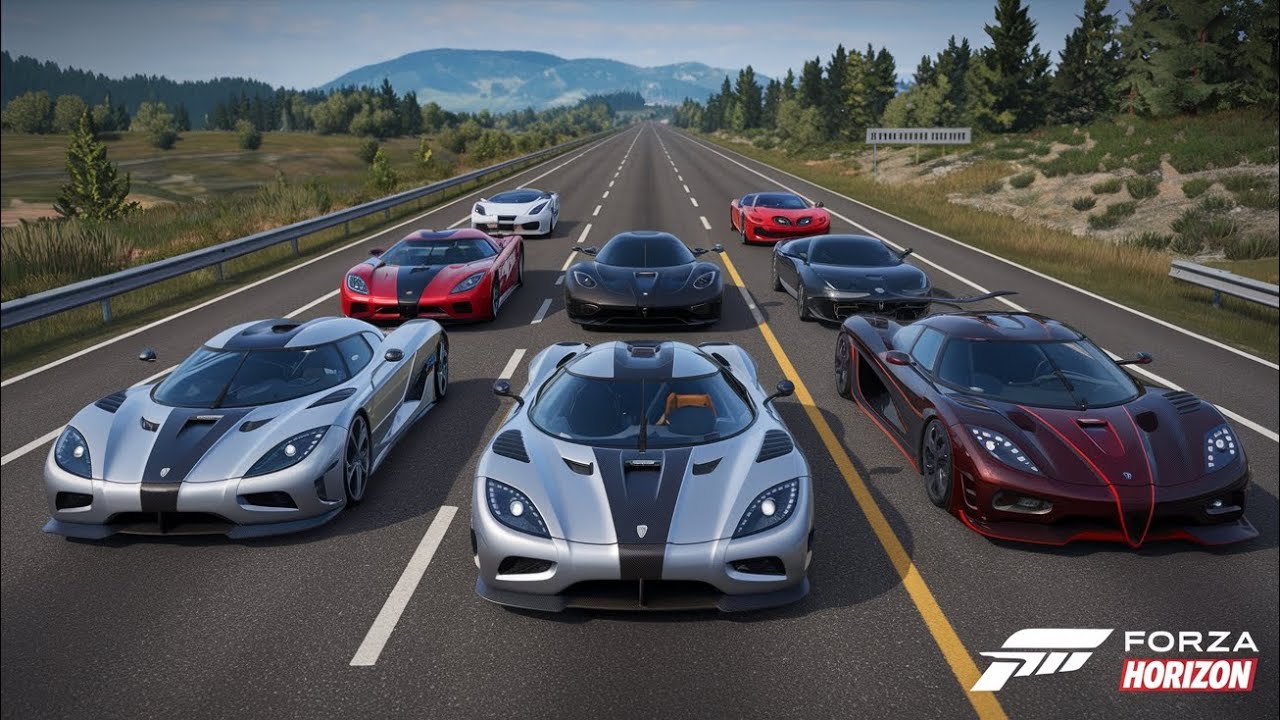 Koenigsegg Cars Highway Drag Race - Forza Horizon 5 Gameplay - YouTube