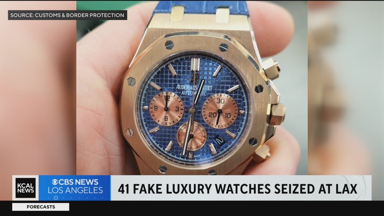 Dozens of counterfeit luxury watches seized at LAX - YouTube