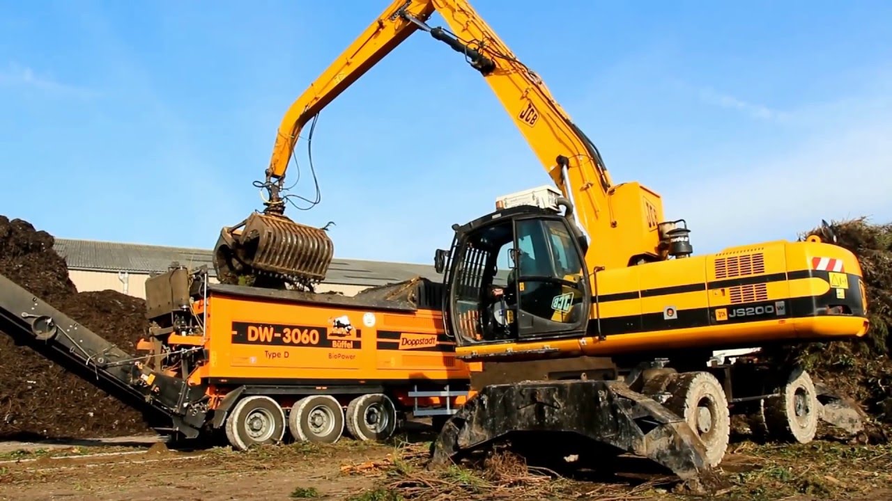 Aisne compost' : Broyage de déchets - Doppstadt DW-3060 Büffel - YouTube