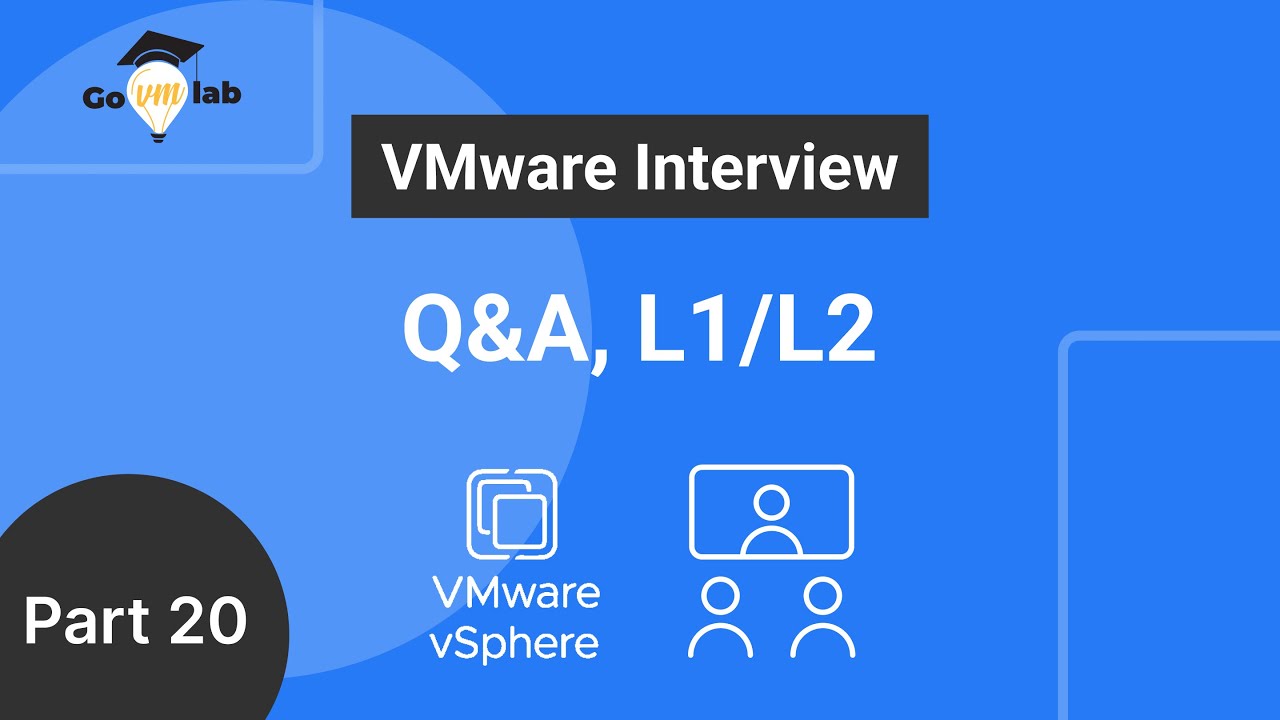 20. VMware Interview Question & Answer (L1/L2) VCP-DCV Exam - YouTube