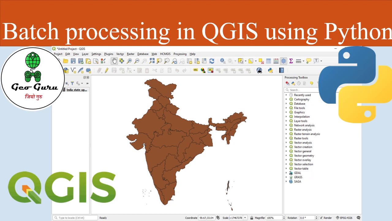 Batch Processing In Qgis Using Python Zonal Statistics Youtube