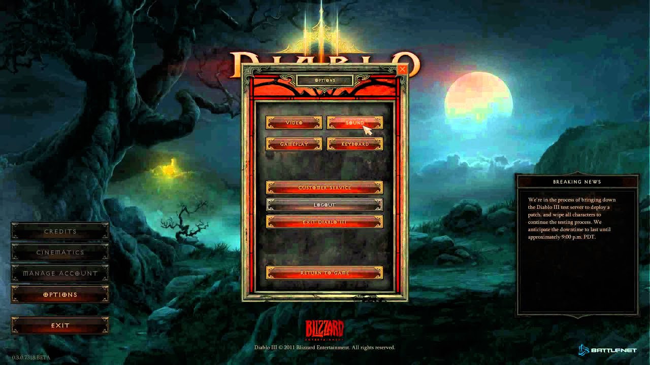 Diablo 3 Beta login screen after NEW PATCH! - YouTube