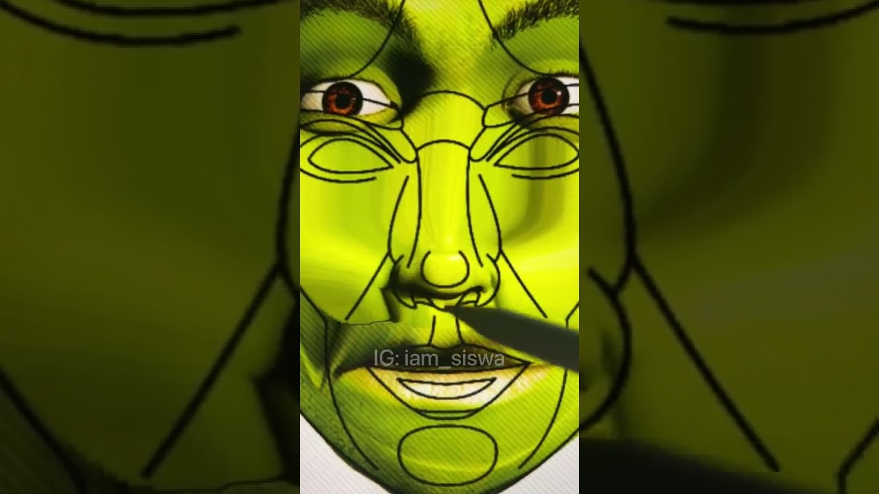 I tried the "perfect face" surgery on SHREK and he looks so handsome 🥰 ...