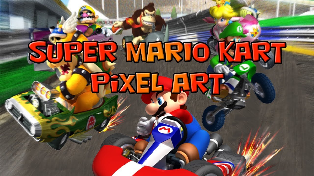 Pixel Art Minecraft Mario Kart
