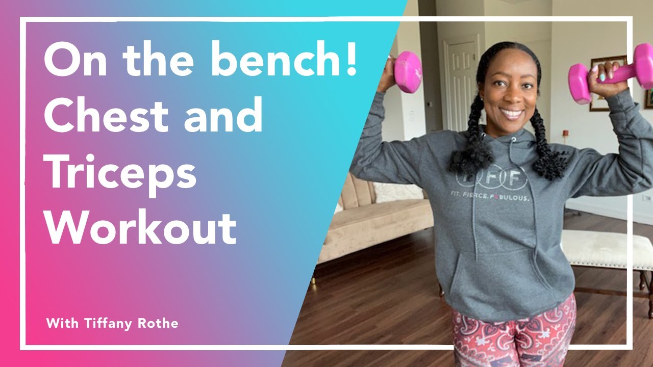 On the bench! Chest and Triceps Workout with Tiffany Rothe - YouTube