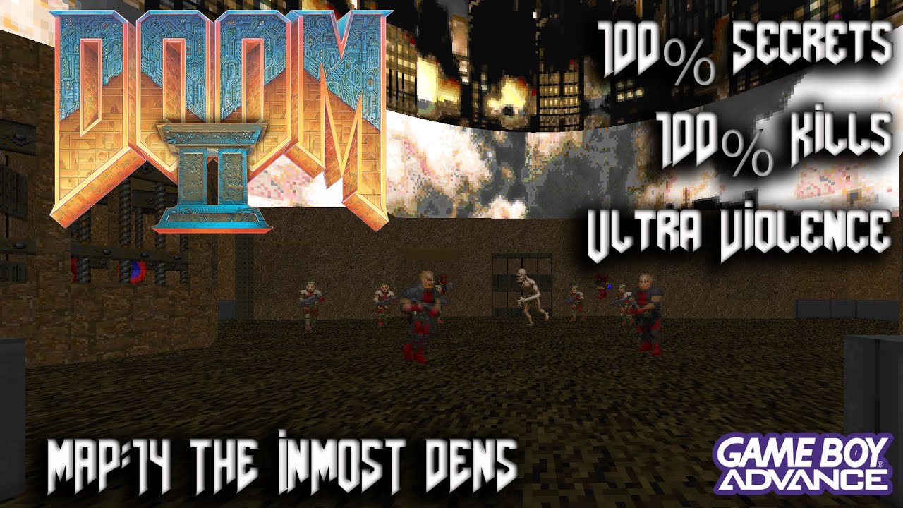 DOOM II: Hell on Earth - GBA - Map14: The Inmost Dens - 100% Secrets - YouTube