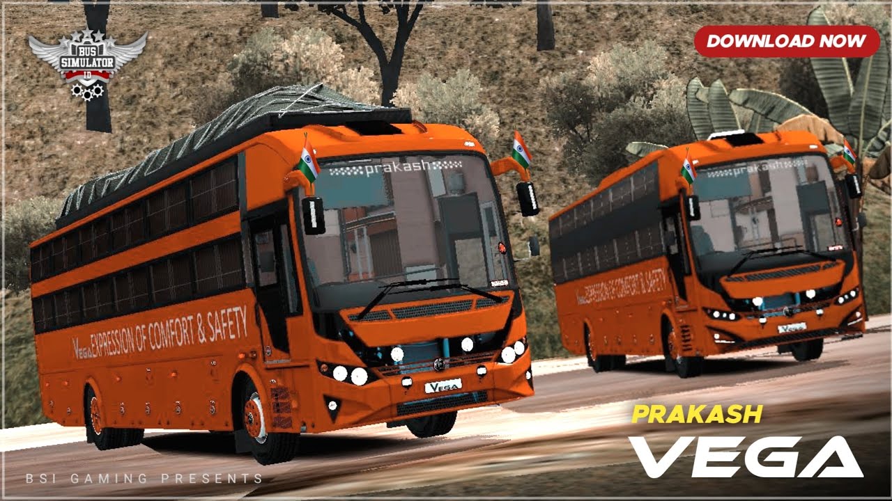 Prakash Vega BS6 15mtr AC & Non AC Sleeper bus mod for bussid ...