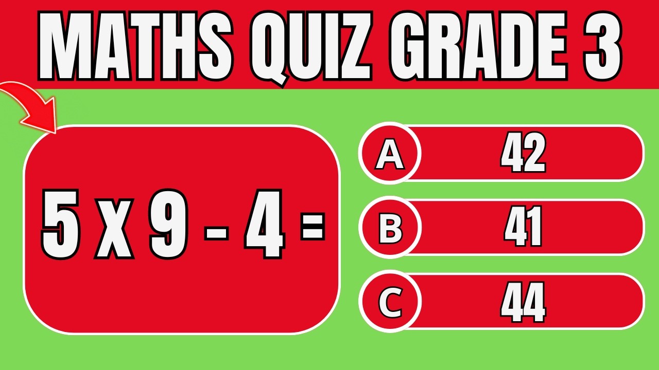 Ultimate Maths Quiz for Grade 3: Tough Addition, Subtraction ...