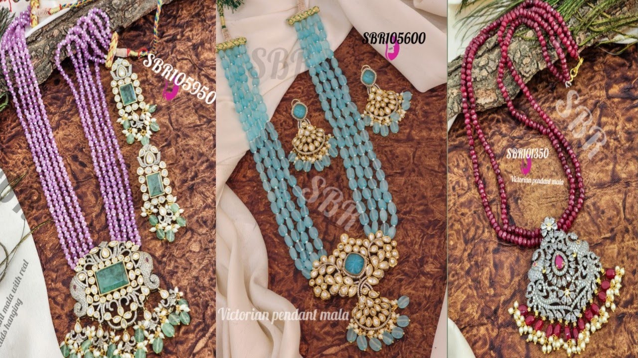 Victorian Pendant Malas in Different Models# Victorian Long Sets - YouTube