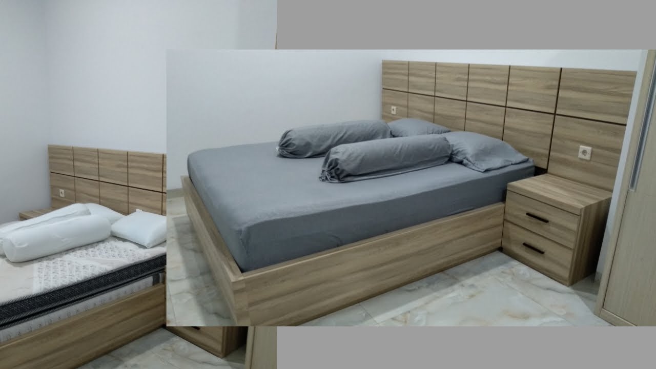 Membuat Ranjang Minimalis Modern || finising HPL - YouTube