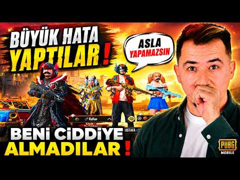 BENİ CİDDİYE ALMADILAR... BÜYÜK HATA YAPTILAR! 😏 | PUBG MOBILE
