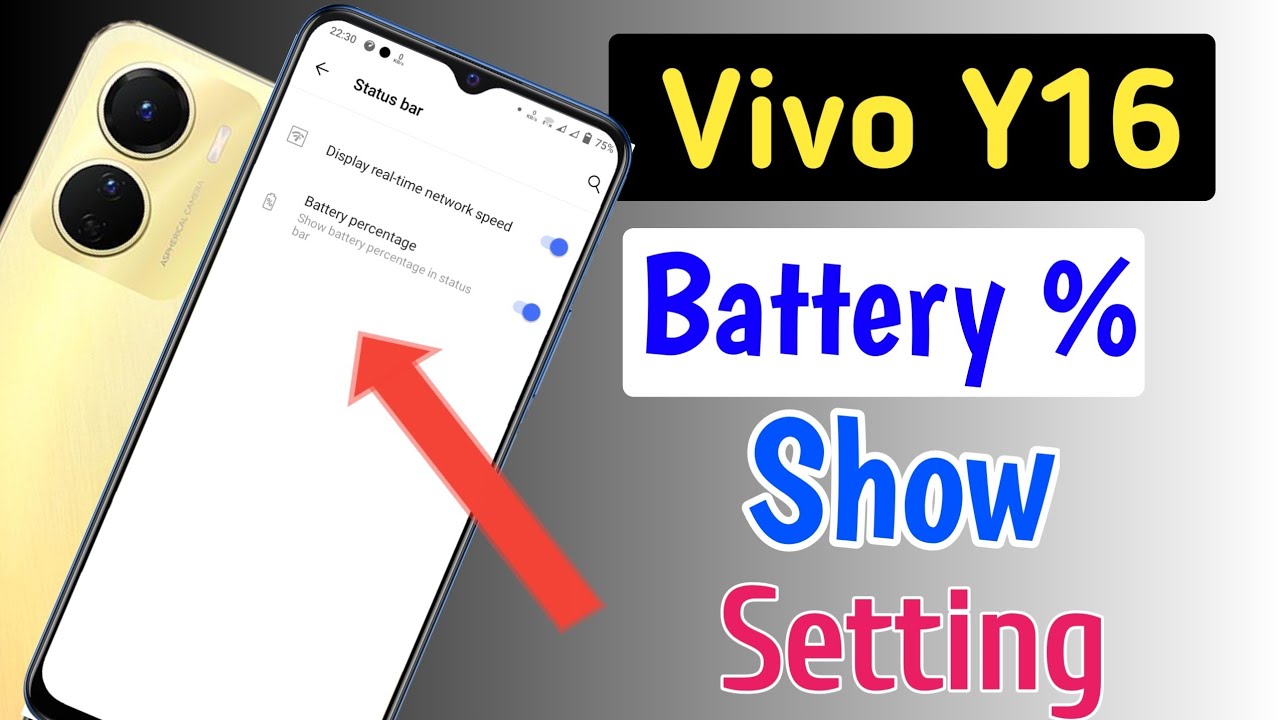 Battery Percentage Setting In Vivo y16 , Show Battery Percentage In ...