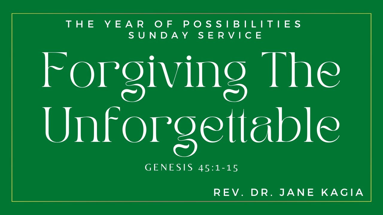 Forgiving The Unforgettable - Rev. Dr. Jane Kagia - YouTube
