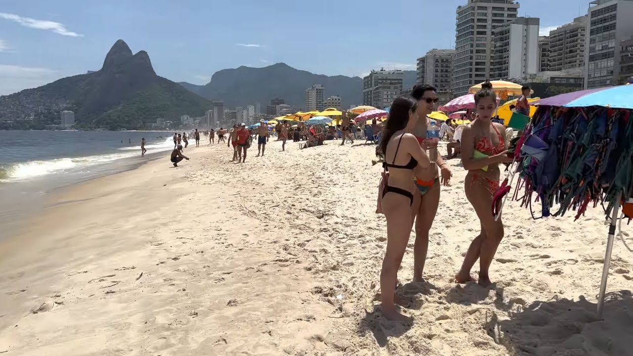 🇧🇷 Sunny day at Ipanema beach Brazil | beach walk 4K🌅 - YouTube
