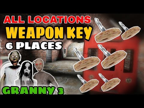 All locations of weapon key in granny 3 | how to find weapon key in ...